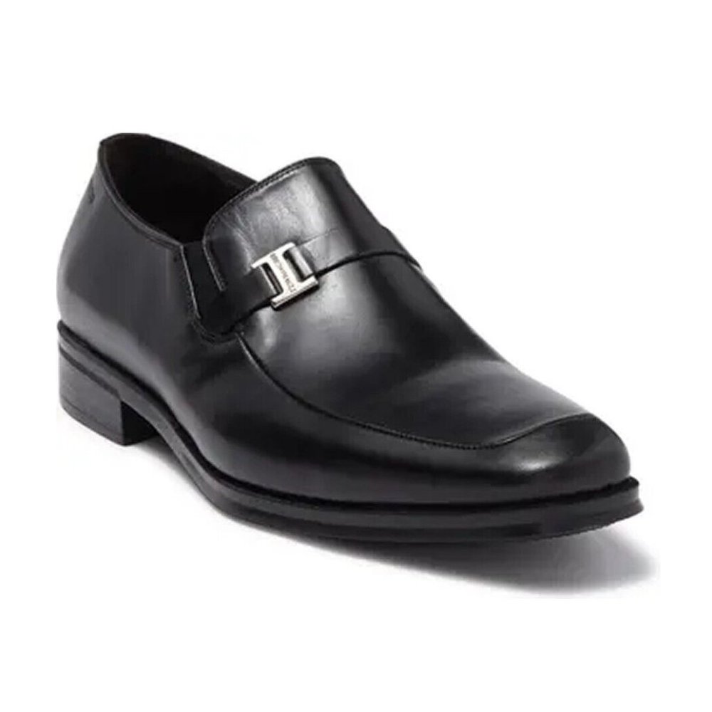 New! Bruno Magli Pivetto Leather Buckle Leather Black… - Gem